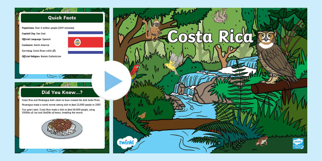 KS1 Costa Rica Information PPT (teacher made) - Twinkl