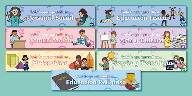 Pack de decoración del Día del Logro por áreas (Primaria)