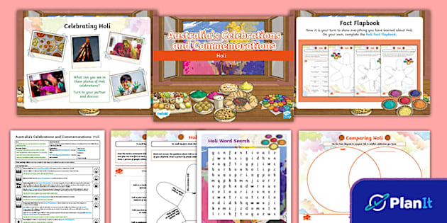 Year 3 HASS Australia's Celebrations and Commemorations Holi