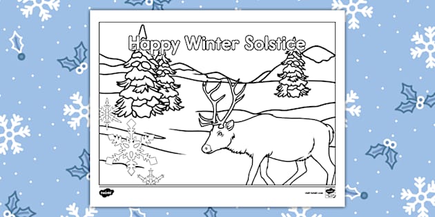 free printable winter solstice coloring pages