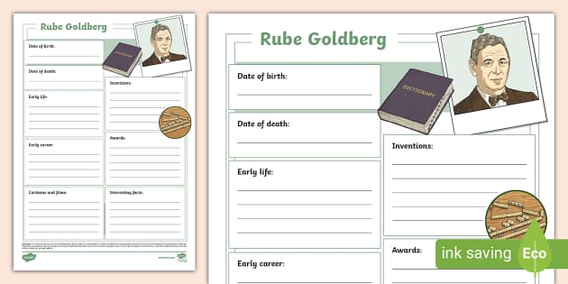 Rube Goldberg Fact File Template (Teacher-Made) - Twinkl