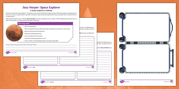 Packing an Astronaut's Suitcase KS2 Worksheet (teacher made)