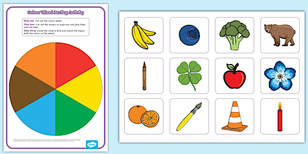 Colour Wheel Sorting Activity (teacher made) - Twinkl