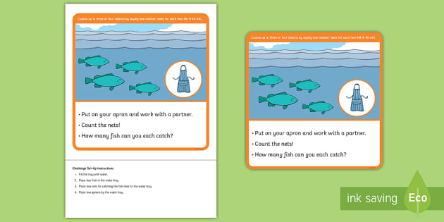 EYFS Maths Counting Challenge: Counting Fish (teacher made)