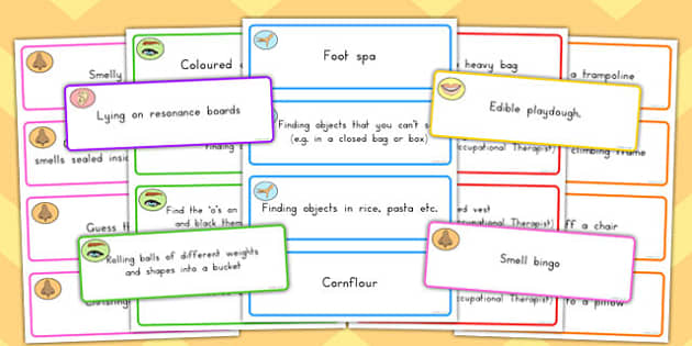 Sensory Activity Cards (teacher made) - Twinkl