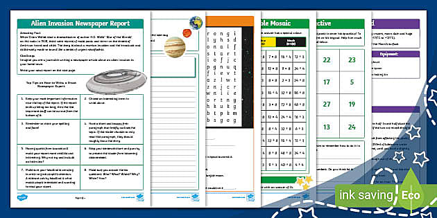 Aliens Activity Booklet (Ages 9 - 11) (teacher made)