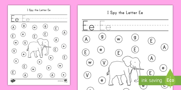 I Spy the Letter Ee Activity (teacher made) - Twinkl
