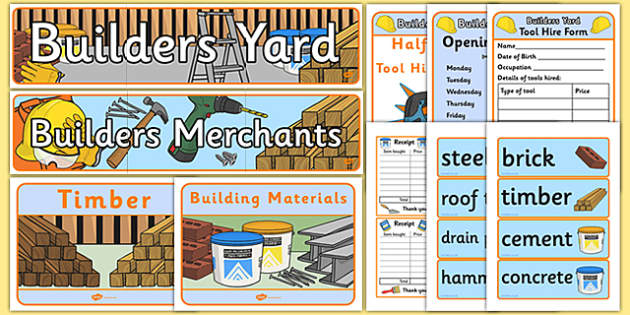 Builders Yard Role Play Pack (teacher made)