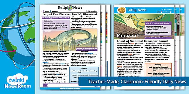 UKS2 Dinosaur NewsRoom Reading Pack (teacher made) - Twinkl
