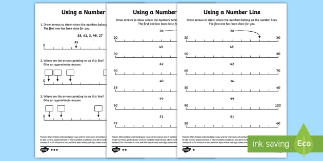 Number Line Worksheets - Primary Resources - KS1