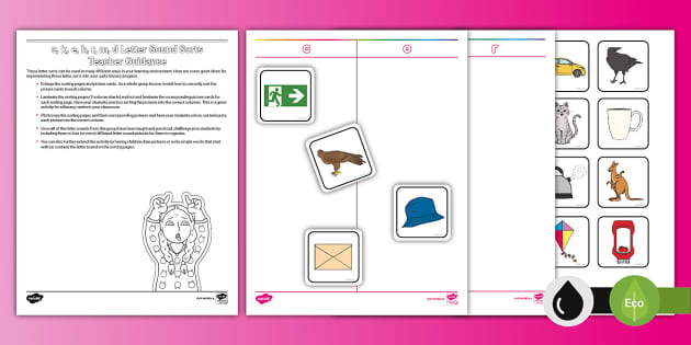 Phonics Canada: Group 2 (c,k,e,h,r,m,d) Letter Sound Sorts