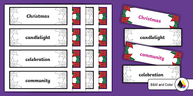 Las Posadas Word Cards for 6th-8th Grade (Teacher-Made)