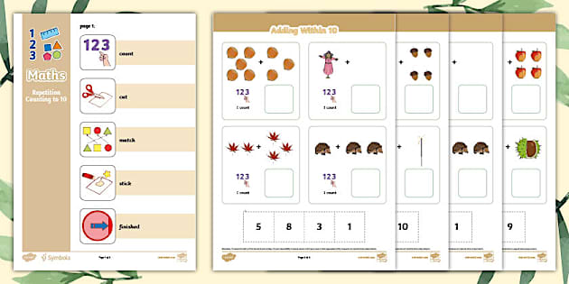 SEND Structured Steps Autumn Adding Within 10 (teacher made)