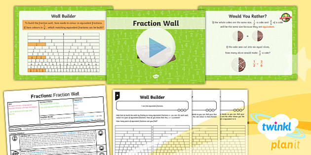 PlanIt Maths Y3 Fractions Lesson Pack Recognise and Show Equivalent ...