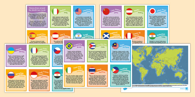 Dances from around the World Fact Cards - Twinkl