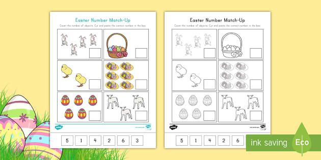 Easter Number Match-Up Activity