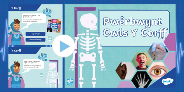 Y Corff: Pwêrbwynt Cwis (Teacher-Made) - Twinkl