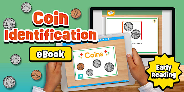 Coin Identification Emergent Reader eBook (teacher made)