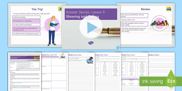 Sinister Stories Lesson 9: Showing and Telling - Twinkl