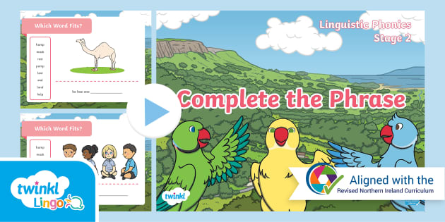 Linguistic Phonics Stage 2 Complete the Phrase PowerPoint