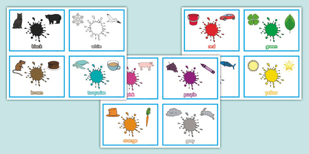 Color Flash Cards (teacher made) - Twinkl