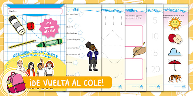 Cuadernillo de actividades: ¡Listos para volver al colegio!