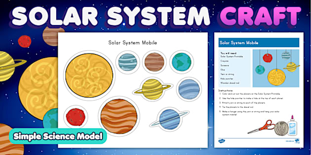 Solar System Craft Printable - Twinkl