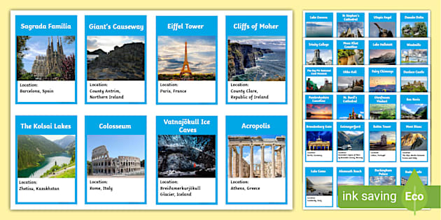 Human and Physical Features of Europe Sorting Cards - Twinkl