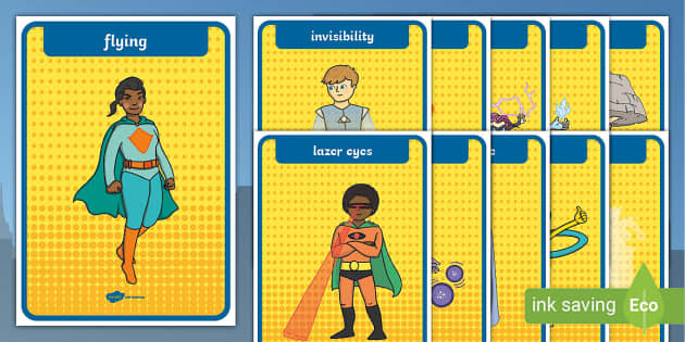 Superhero Special Powers Display Posters (teacher made)