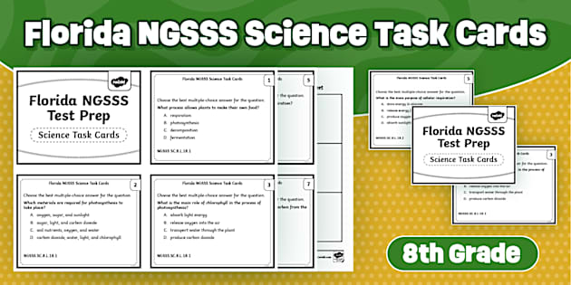 Eighth Grade Life Science Task Cards | Florida Test Prep