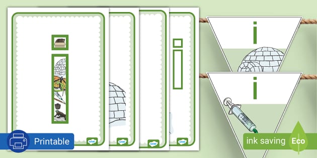 Gr. R Phonics Display Posters and Bunting: I Sound - Twinkl