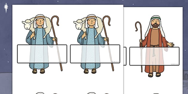 Editable Self-Registration Labels (Nativity Scene) - Twinkl