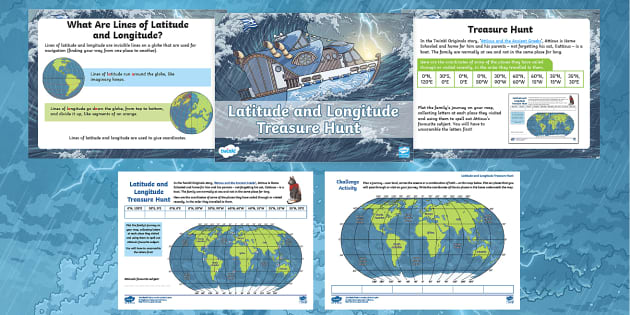 * NEW * Latitude and Longitude Treasure Hunt: KS2 Activity Pack