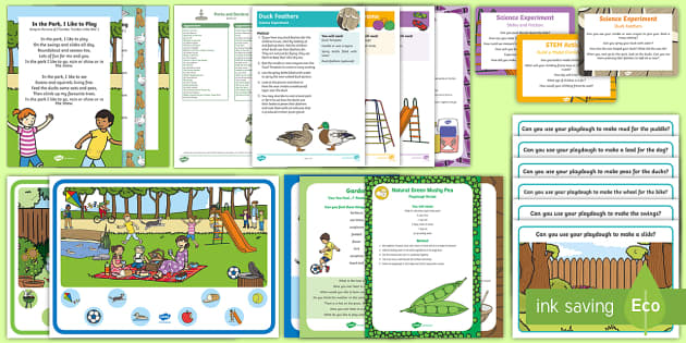 Childminder Parks and Gardens Kindergarten Resource Pack