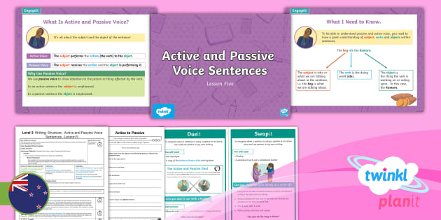 Level 3 Writing: Structure - Active and Passive Voice Sentences Lesson 5