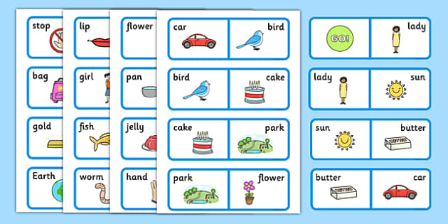 Compound Word Dominoes Game (with Words) - compound word, dominoes, game