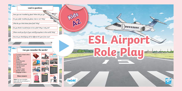 ESL Airport Role Play [Kids, A2] (teacher made) - Twinkl