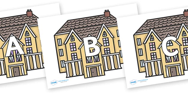 A-Z Alphabet on Houses