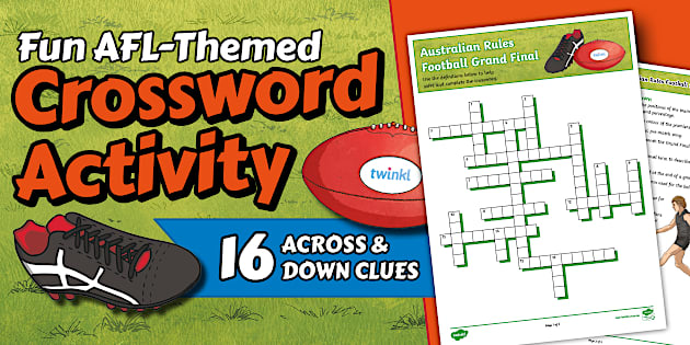 Australian Rules Football Grand Final Crossword - Twinkl