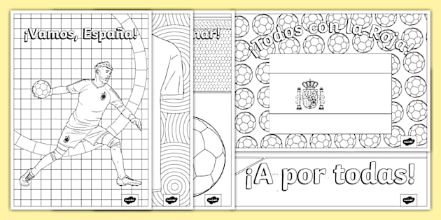 Pósters para colorear: España en el Campeonato de Europa de Fútbol ...