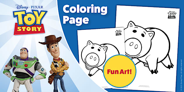 Toy Story: Hamm Coloring Page