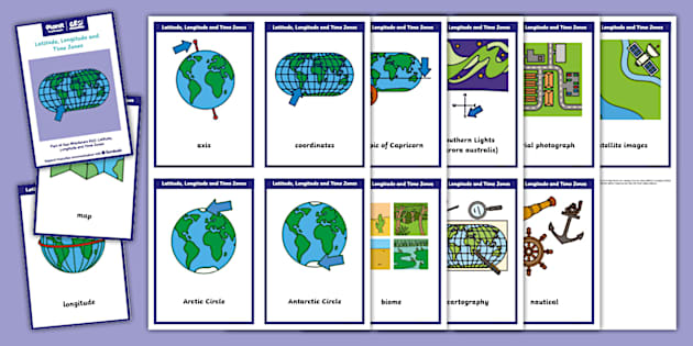 Twinkl Symbols: Latitude, Longitude and Time Zones - Twinkl