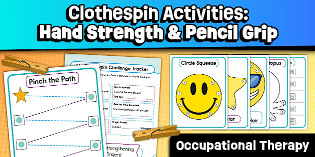 Clothespin Fine Motor Activities for Hand Strength and Pencil Grip