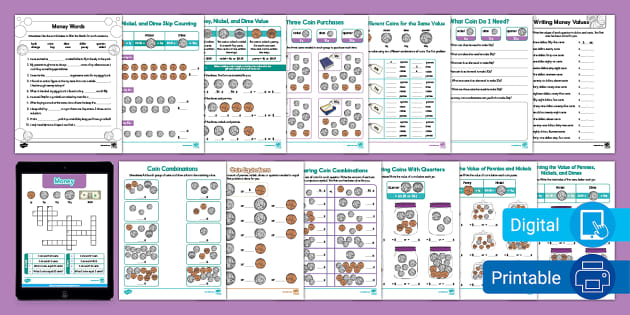 Second Grade Money Math Activity Pack (teacher made)
