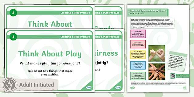 Creating a Play Promise Inquiry Zones (teacher made) Creating a Play Promise Inquiry Zones (teacher made)