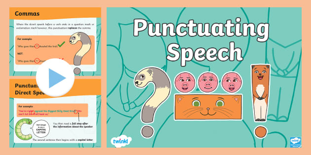 Direct Speech Punctuation | Speech Punctuation PPT