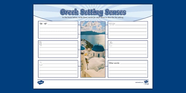 Greek Setting Senses Mind Map (teacher made) - Twinkl