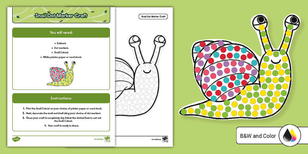 Early Childhood Snail Dot Marker Craft (Teacher-Made)