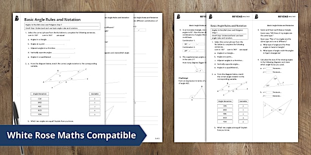 👉 Basic Angle Rules And Notation Teacher Made Twinkl
