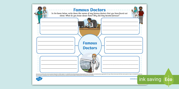 Famous Doctors Mind Map (professor feito) - Twinkl